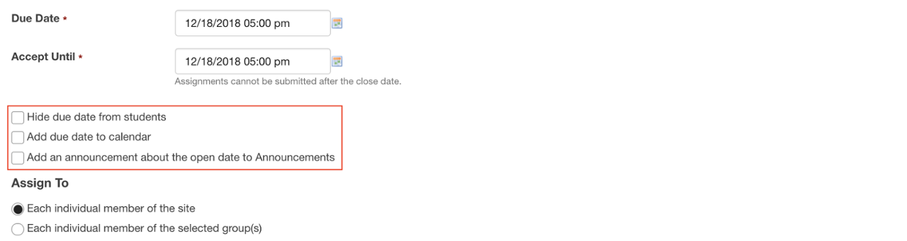 Add assignments - OWL Help - Western University