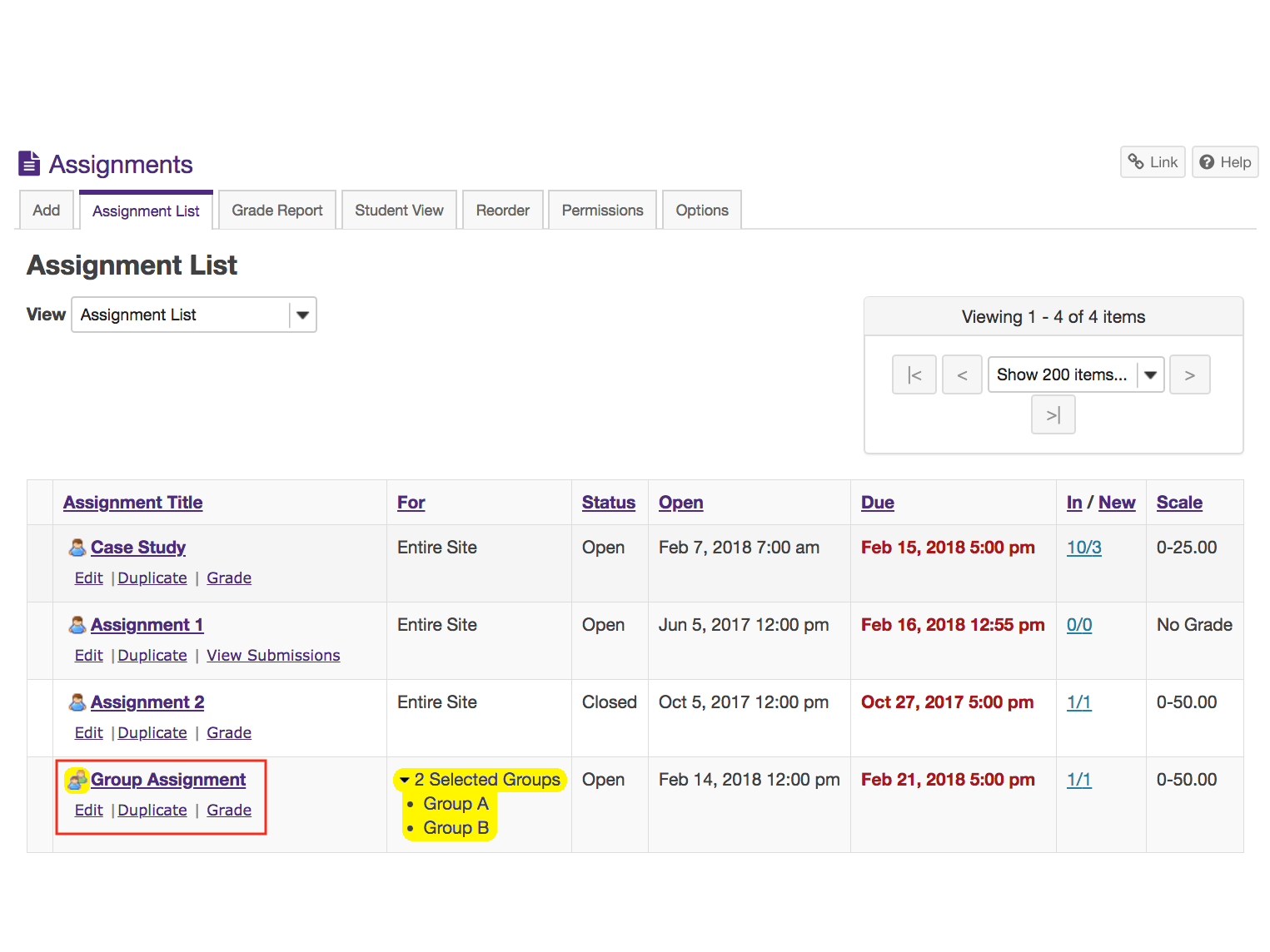 Group assignments - OWL Help - Western University